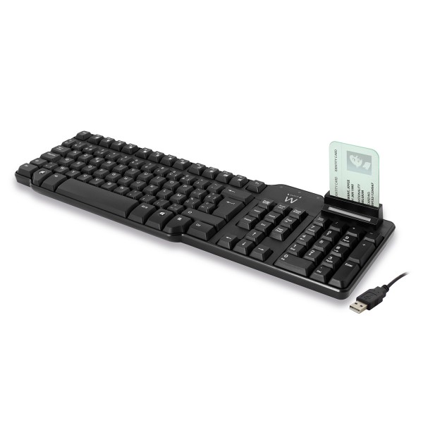 eIDkaartlezer.be: Ewent Azerty USB Keyboard met eID lezer (EW3250)